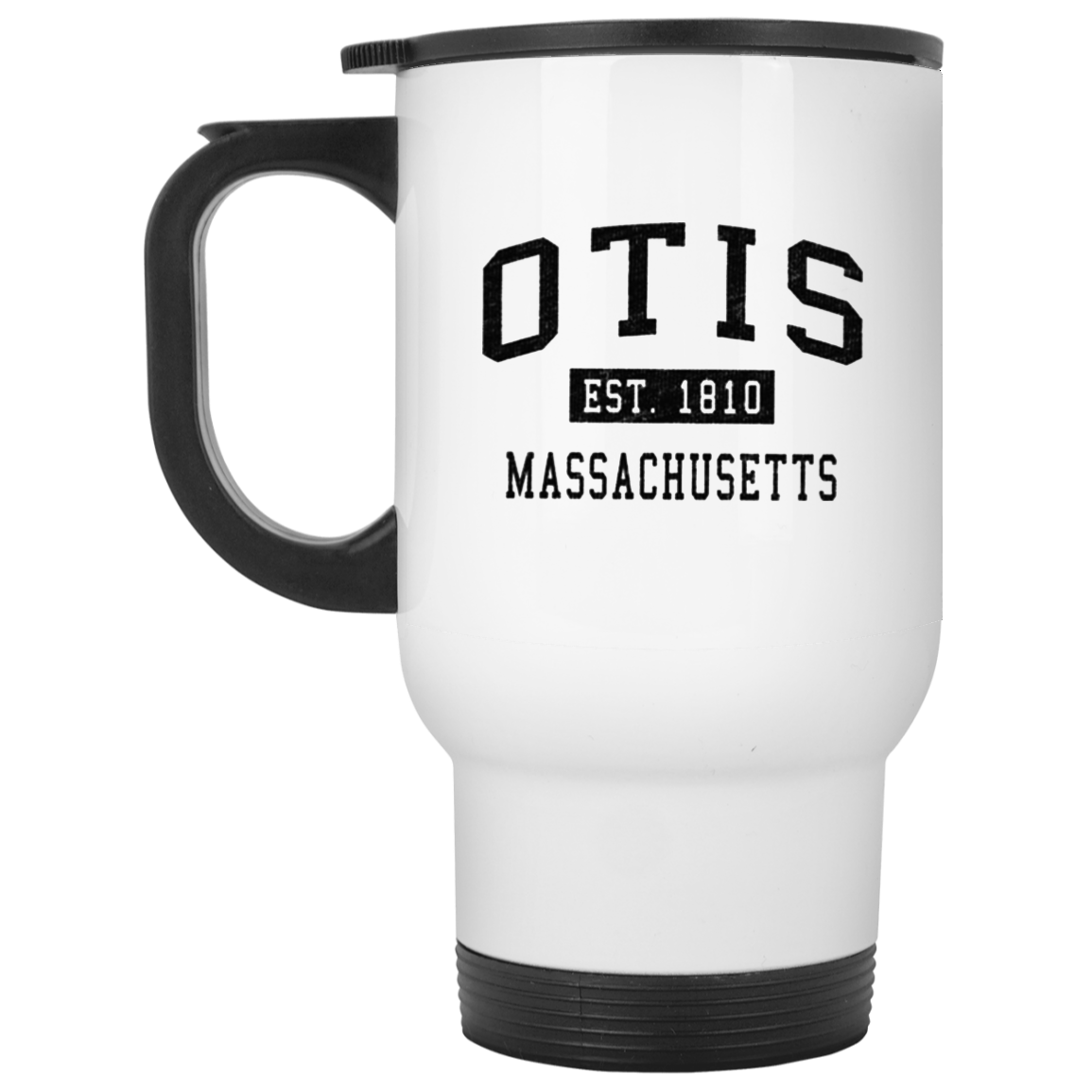 Otis Est White Travel Mug